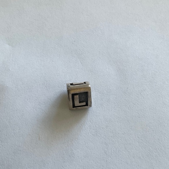 Pandora | Jewelry | Pandora Sterling Silver Cube L Charm | Poshmark